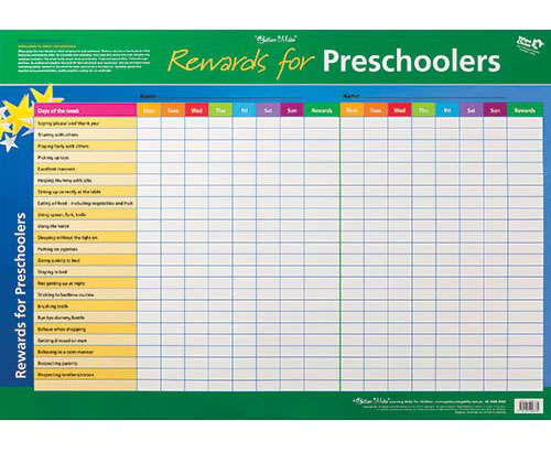 Wall Chart Rewards For Preschool – Big Kids - ZartArt Catalogue